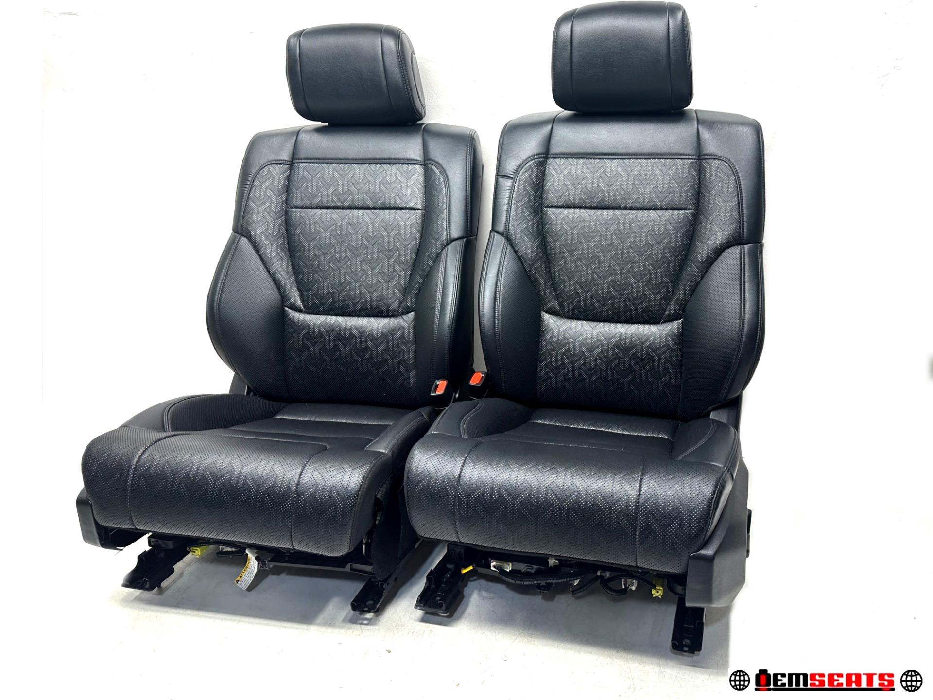 2022 - 2025 Toyota Tundra Limited Black Softex Leather Front Seats #1091
