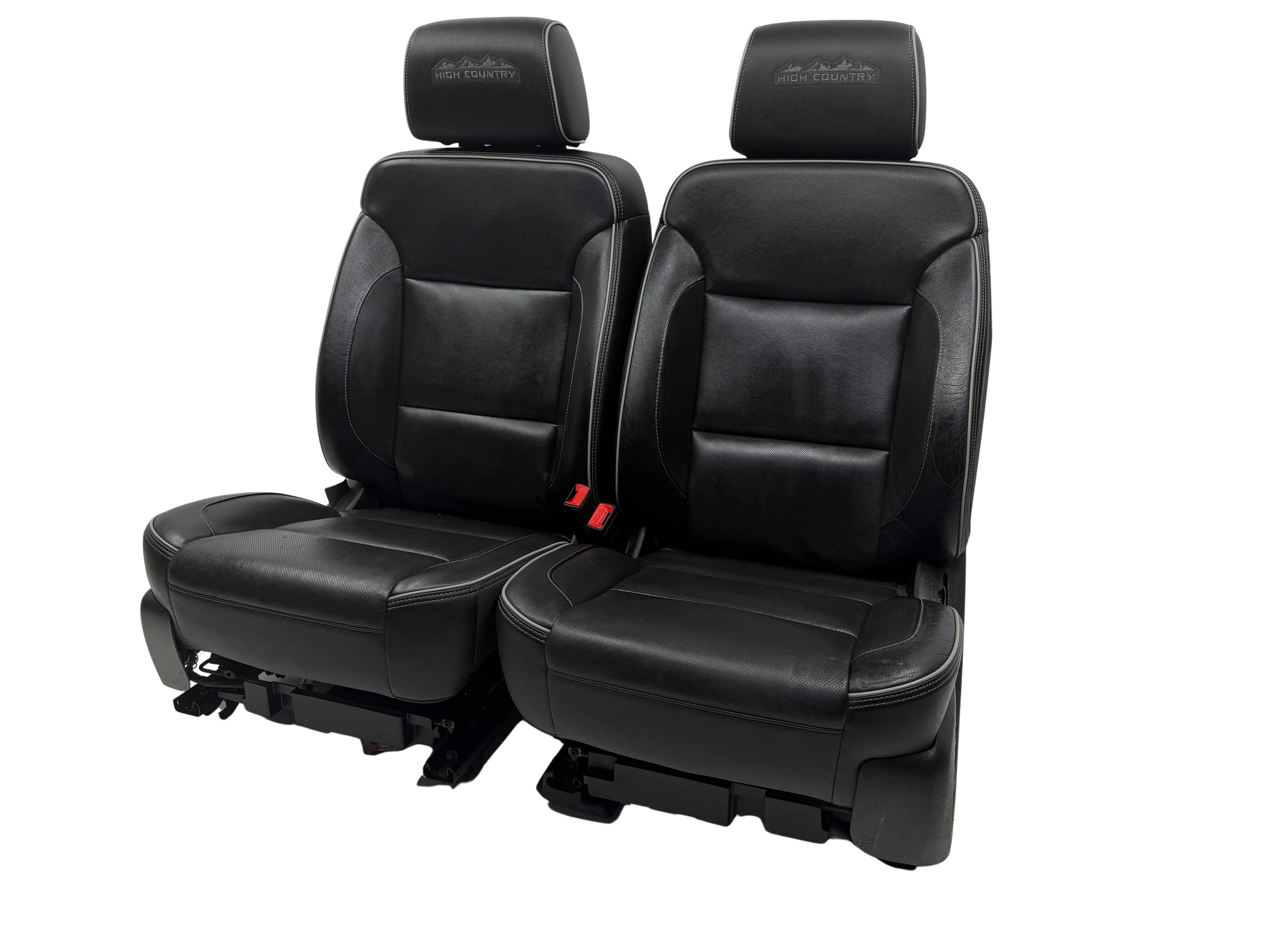 Chevy Silverado High Country Seats, 2014-2019 OEM Black Leather #3022