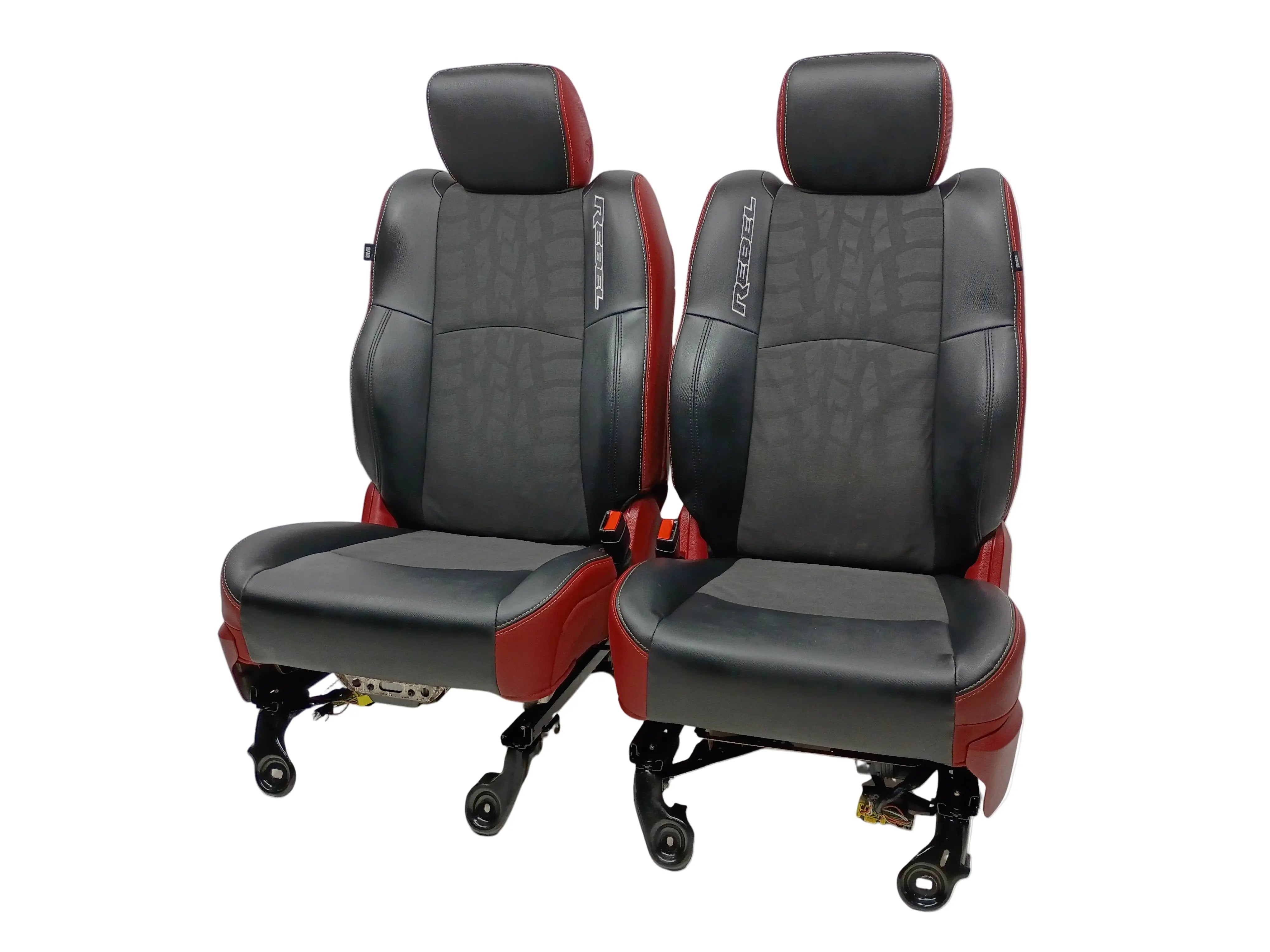 Ram Rebel 4th Gen Front Seats, 2009 - 2018 Black/Red Leather #3011