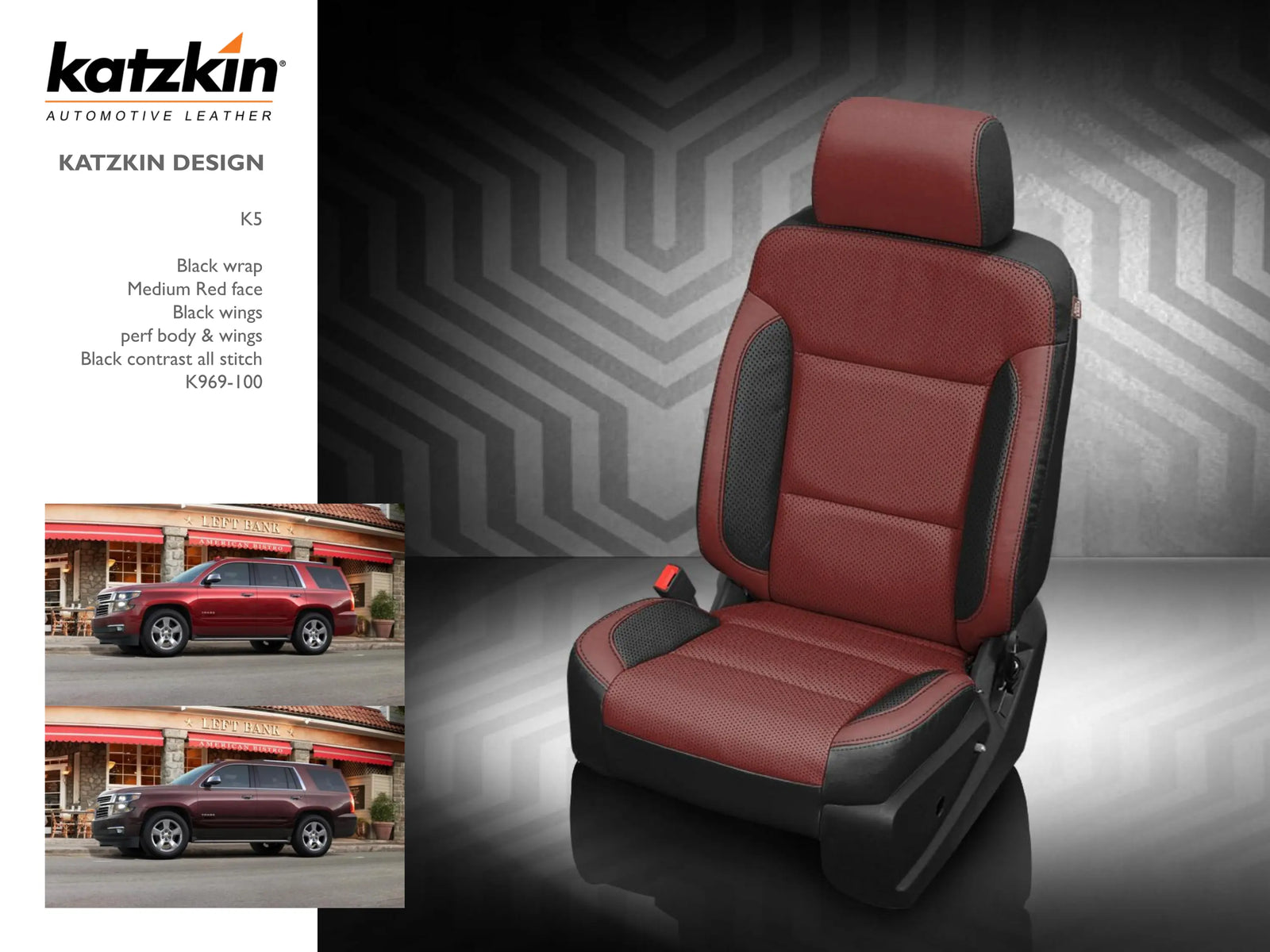 Custom Silverado Seats Tahoe & Suburban Seats, 2015-2020, Katzkin Leather